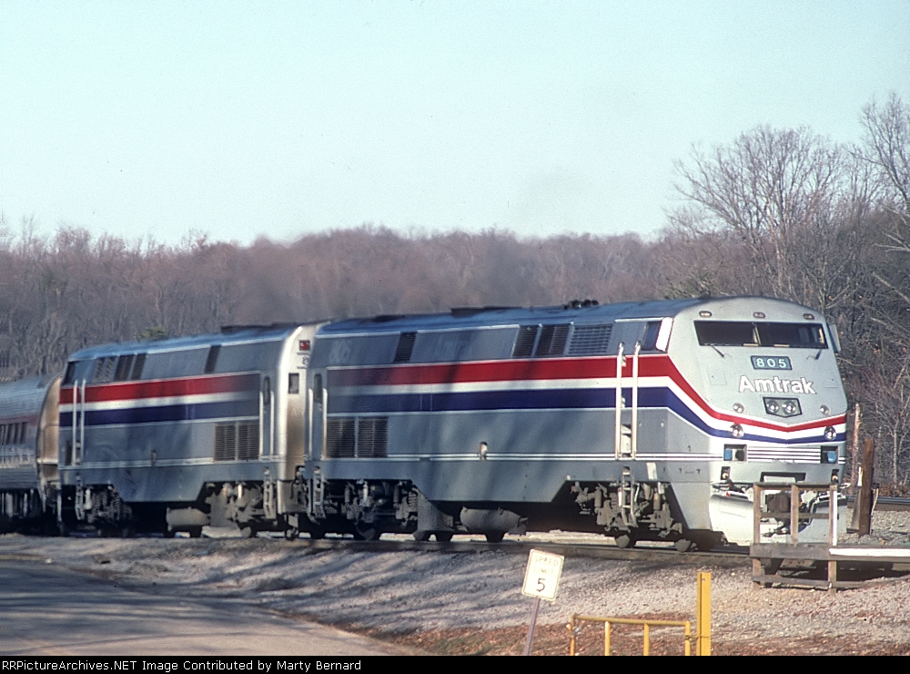 AMTK 805 and 803 Prepare to Head for Florida With The Auto Train